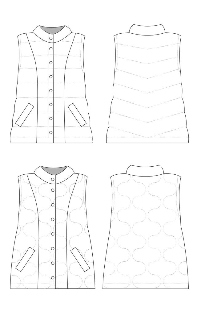 Murcot Puffer Vest pattern – Cashmerette Patterns