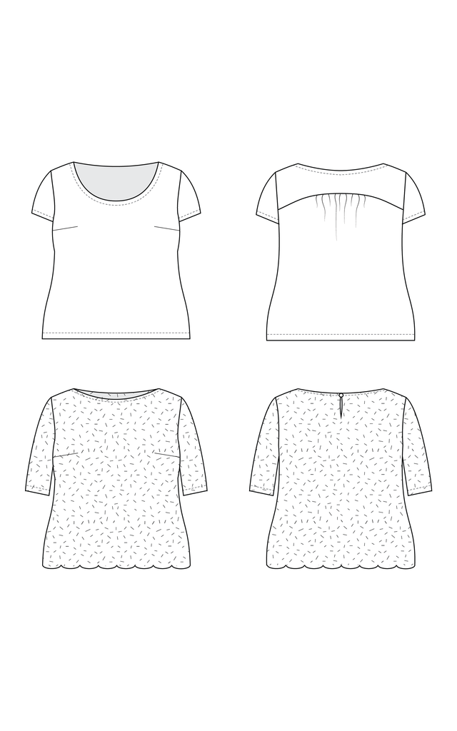 Montrose Top 12-32 pattern – Cashmerette Patterns
